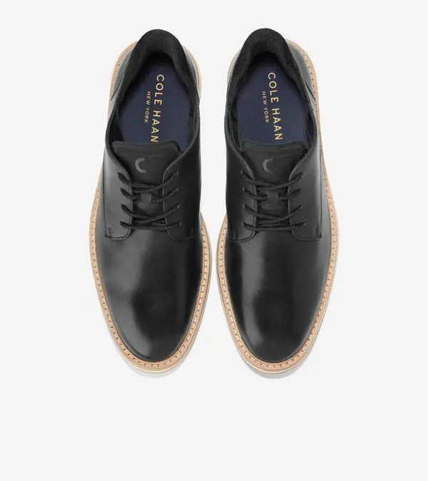 Cole Haan Mansfield Grand Plain Toe Oxfords - Black-dark Latte-angora