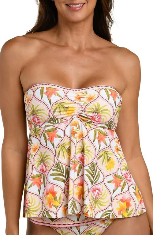 La Blanca Palm Halter Tankini Top