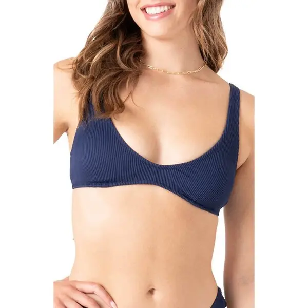 Roxy Love Rib Bikini Top - Indigo