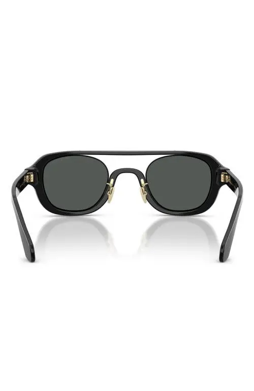 Armani Exchange 48mm Irregular Sunglasses - Black/dark Grey