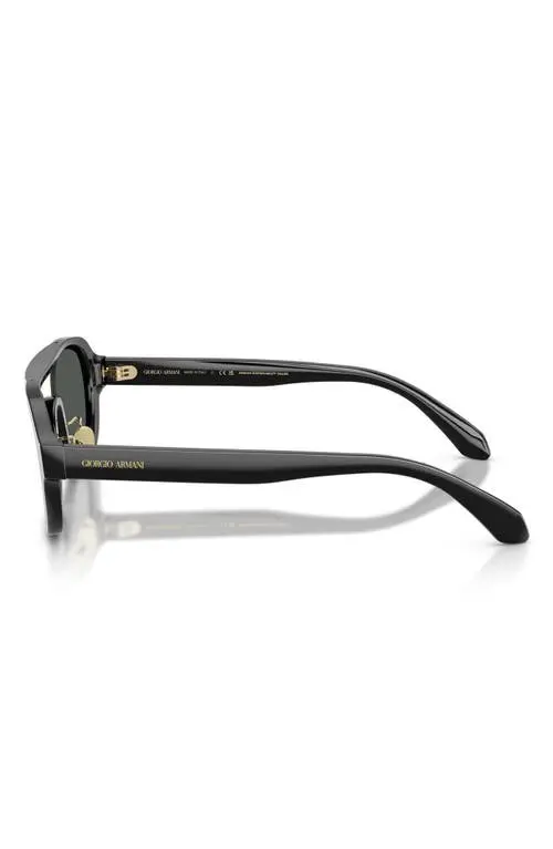 Armani Exchange 48mm Irregular Sunglasses - Black/dark Grey