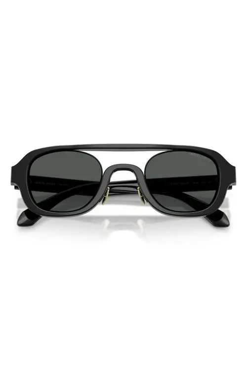 Armani Exchange 48mm Irregular Sunglasses - Black/dark Grey