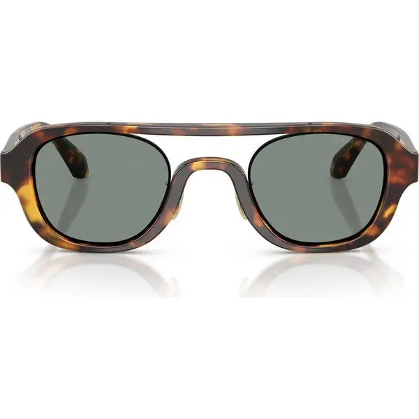 Armani Exchange 48mm Irregular Sunglasses - Brown Tortoise/grey