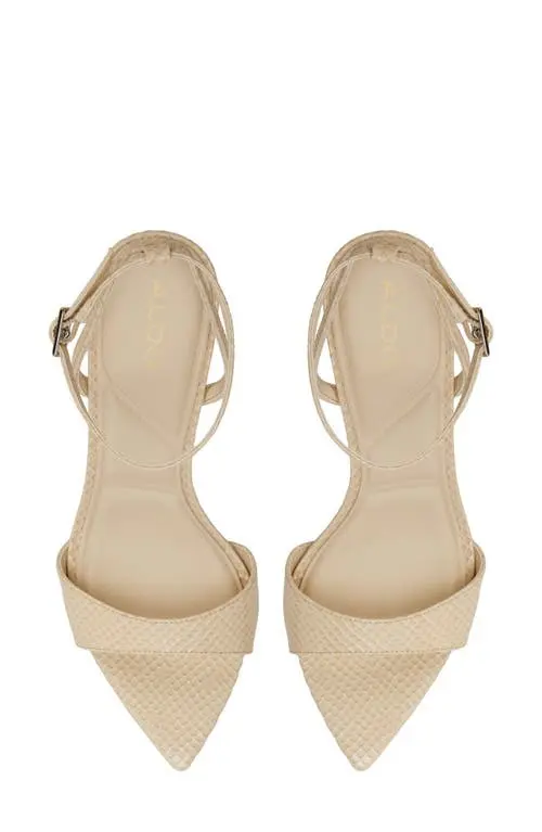 Aldo Leandra Ankle Strap Pointed Toe Sandal - Cream