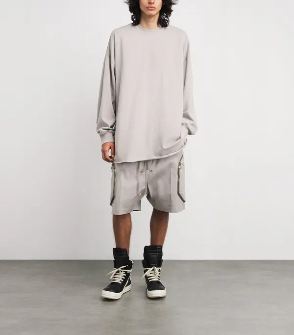 Rick Owens Heizer Bela Cargo Shorts - White