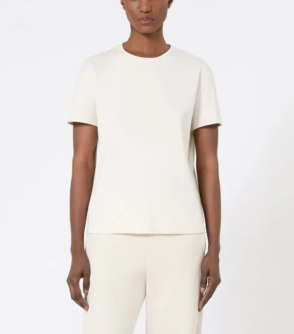 Max Mara Cotton Logo T-shirt - Beige