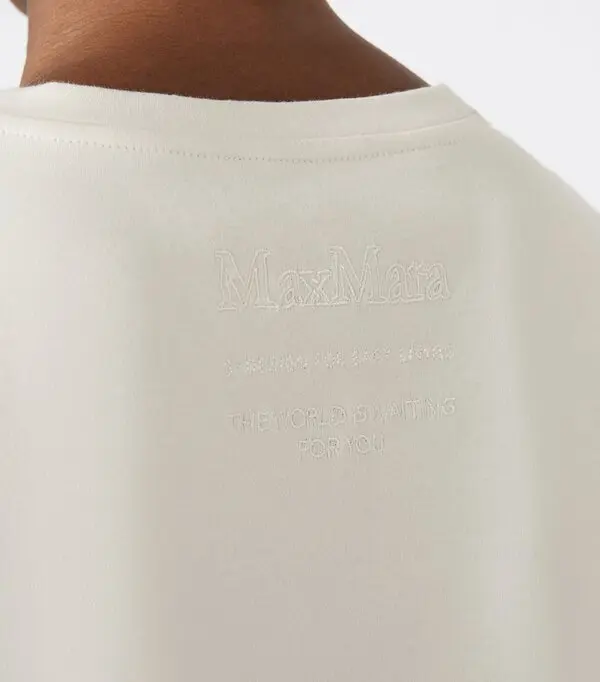 Max Mara Cotton Logo T-shirt - Beige