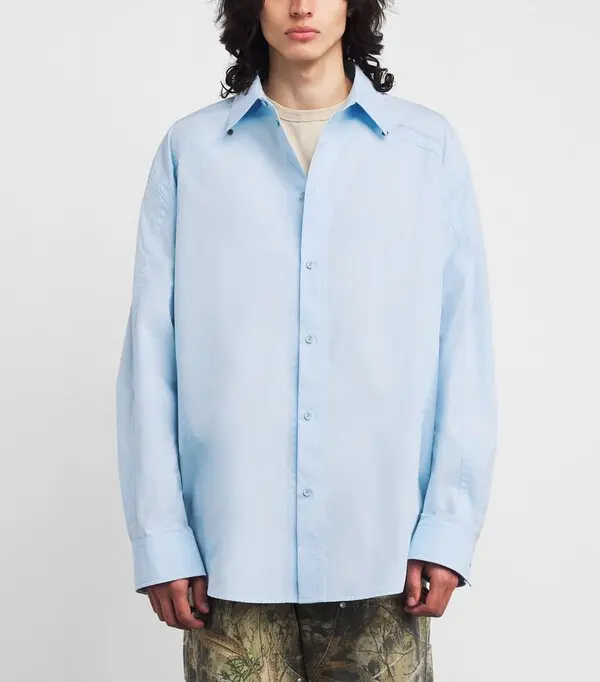 Off-White Cotton Poplin Embroidered Shirt