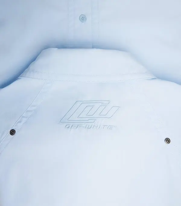 Off-White Cotton Poplin Embroidered Shirt