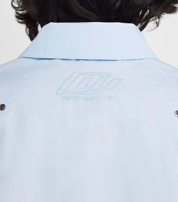 Off-White Cotton Poplin Embroidered Shirt