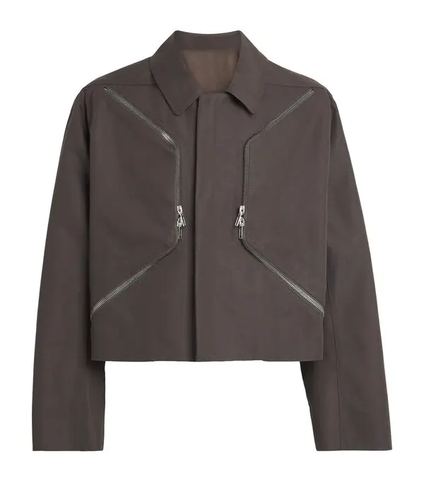 Rick Owens Cotton-blend Heizer Mac Jacket - Brown