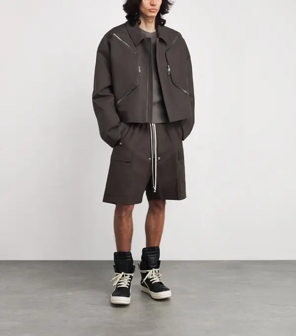 Rick Owens Cotton-blend Heizer Mac Jacket - Brown