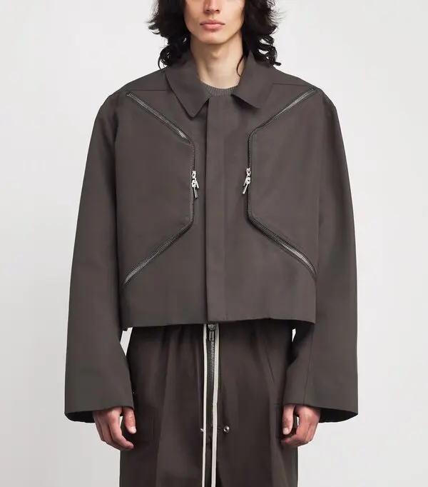 Rick Owens Cotton-blend Heizer Mac Jacket - Brown