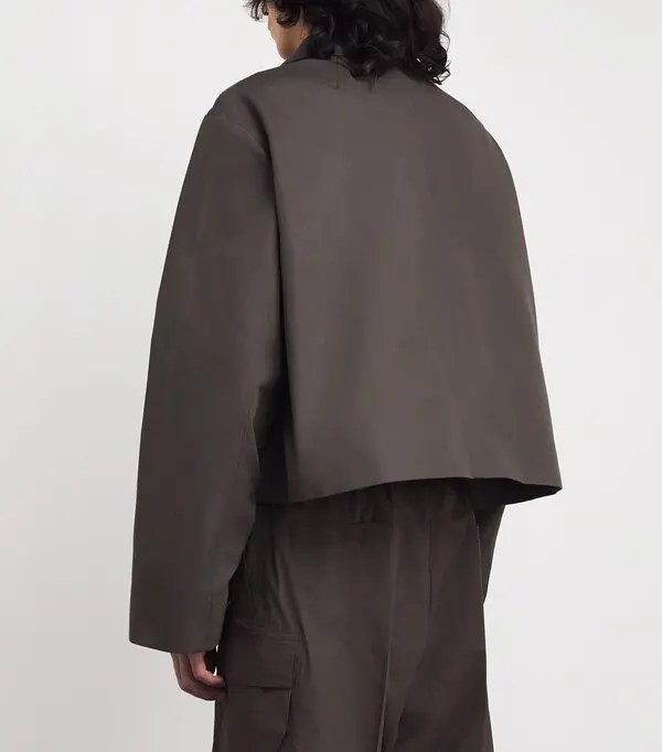Rick Owens Cotton-blend Heizer Mac Jacket - Brown