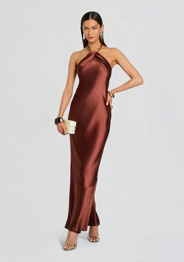 Retrofete Anat Gown - Chestnut
