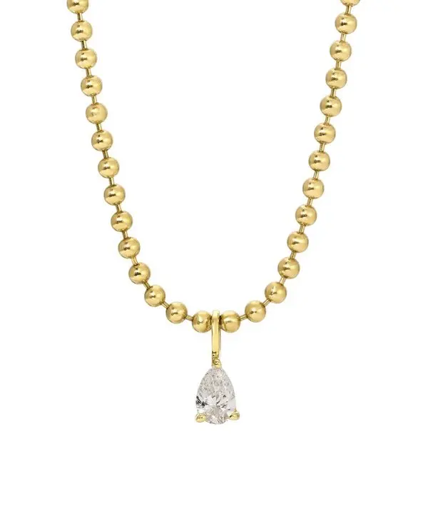 ANITA KO Ball Chain Pendant Necklace - Yellow Gold