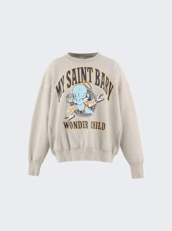 SAINT MXXXXXX Baby Michael Crewneck Sweatshirt - Grey