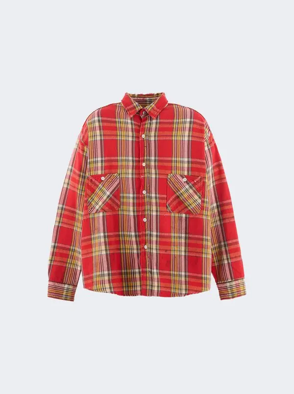 SAINT MXXXXXX Flannel Shirt And Yellow Plaid