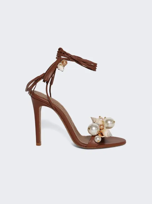 ALAMEDA TURQUESA Nassau Beaded High Heel Sandals