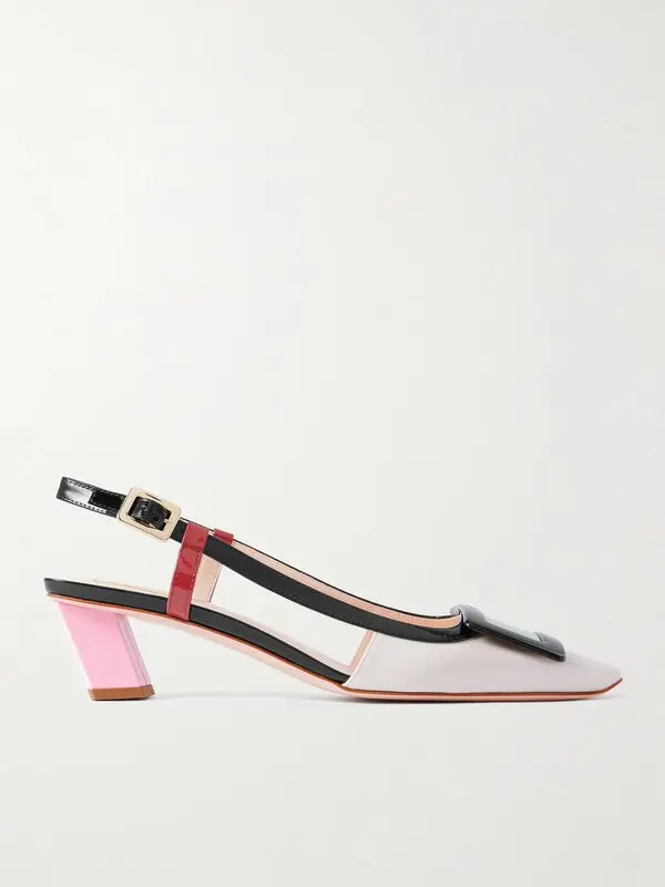 ROGER VIVIER Belle Vivier 45 Color-block Slingback Pumps - Multi