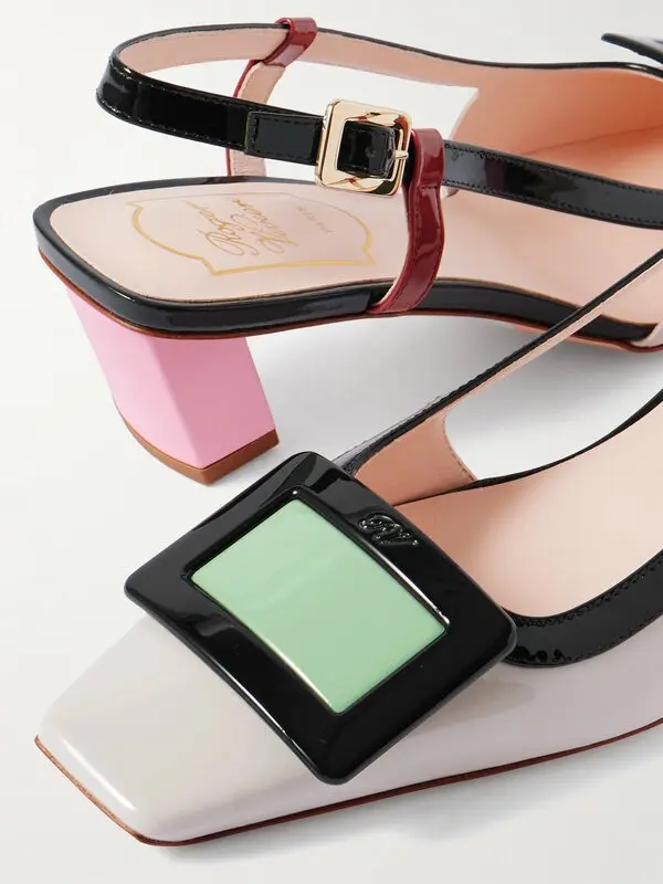 ROGER VIVIER Belle Vivier 45 Color-block Slingback Pumps - Multi
