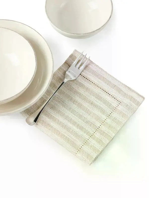 Brunello Cucinelli Chalk Striped Linen Napkins