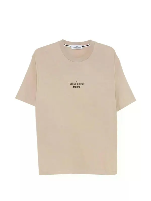 Stone Island Logo-print T-shirt - Neutrals
