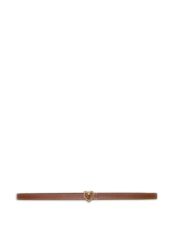 Maje Slim Heart Belt - Brown