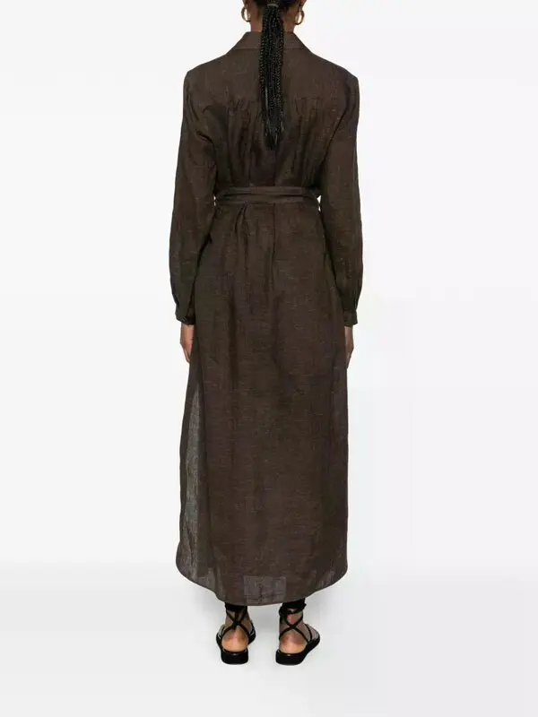 Emporio Armani Belted Shirt Midi Dress