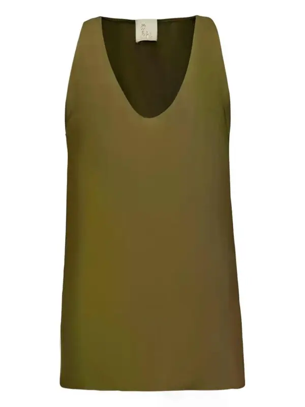 PAULA Serena Silk Top - Green