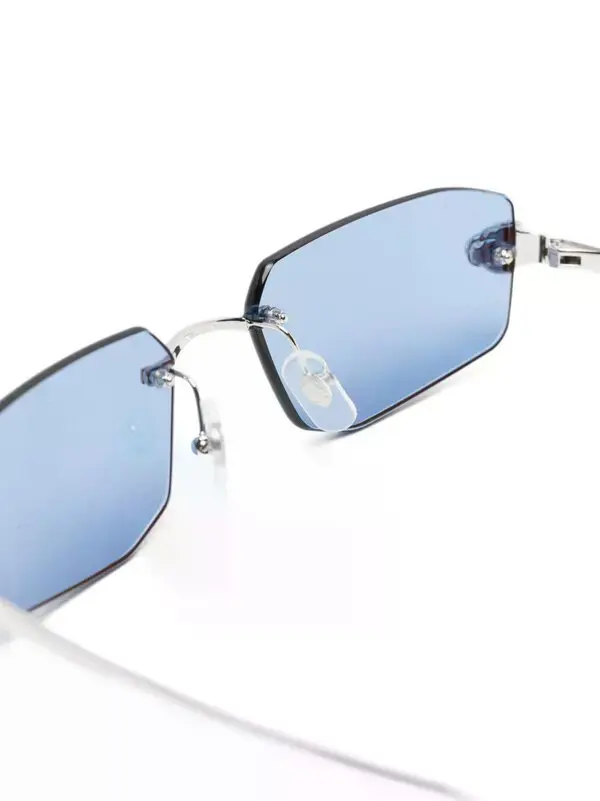 Cartier Rimless Rectangle-frame Sunglasses - Blue