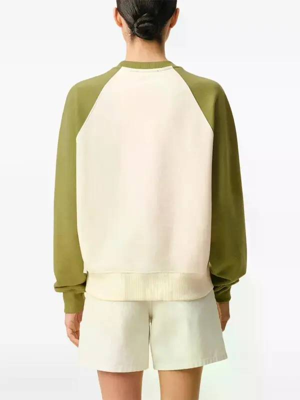 AMI Paris De Coeur Two-tone Crochet Sweater