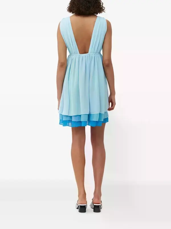 GANNI Layered V-neck Mini Dress