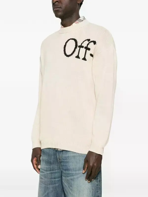 Off-White Bookish Shared Cot Sweater - Neutrals