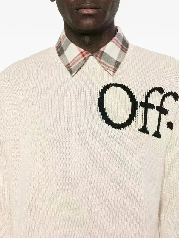 Off-White Bookish Shared Cot Sweater - Neutrals
