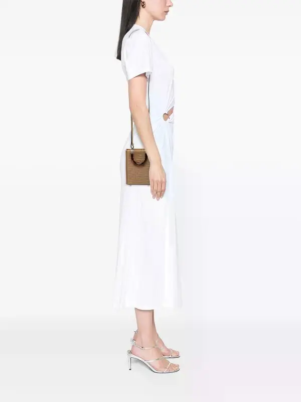 Fendi Zucca Embossed Sunshine Shopper Tote Satchel