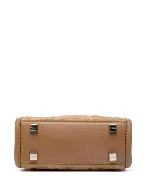 Fendi Zucca Embossed Sunshine Shopper Tote Satchel