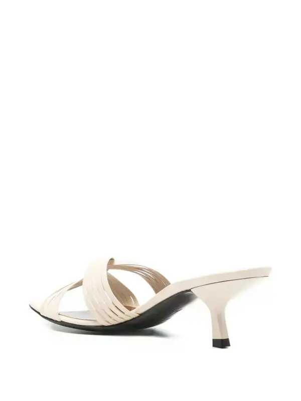 GIUSEPPE ZANOTTI Ivory Knot-detail Kitten Heel Sandals - Neutrals