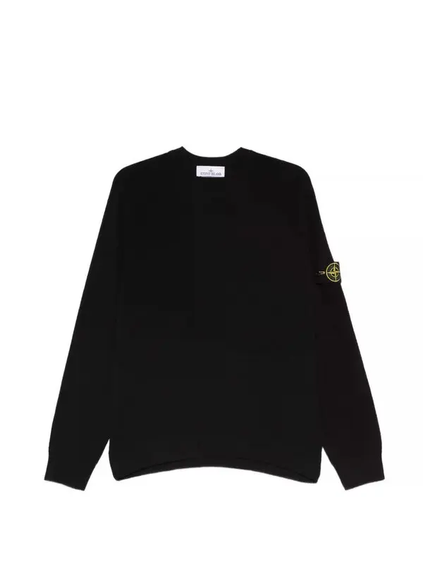 Stone Island Logo-patch Crew-neck Sweater
