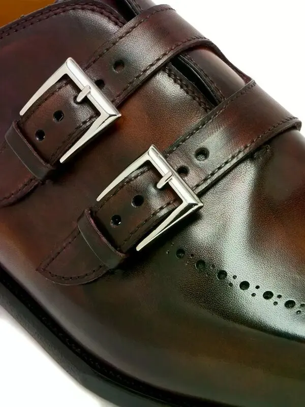 Bontoni Double-buckle Brogue Loafers