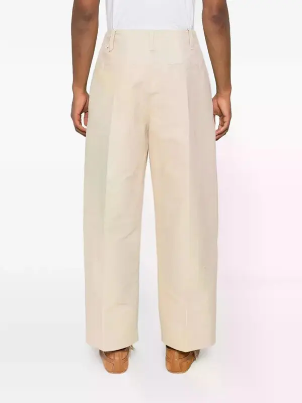 Jacquemus Beige Cotton Canvas Pastro Trousers - Neutrals