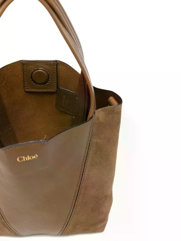Chloé Grained-leather Tote Bag - Brown