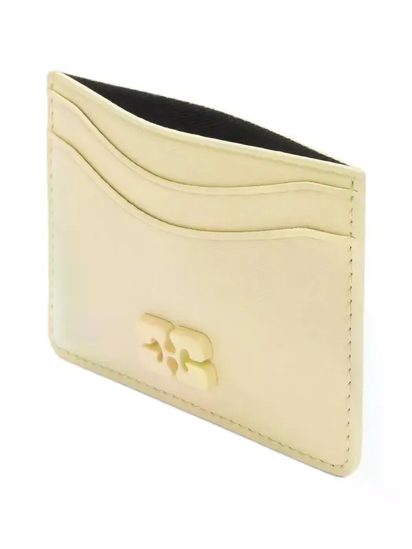GANNI Bou Logo Plaque Card Holder - Yellow