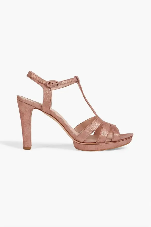 Repetto Bikini Metallic Suede Platform Sandals