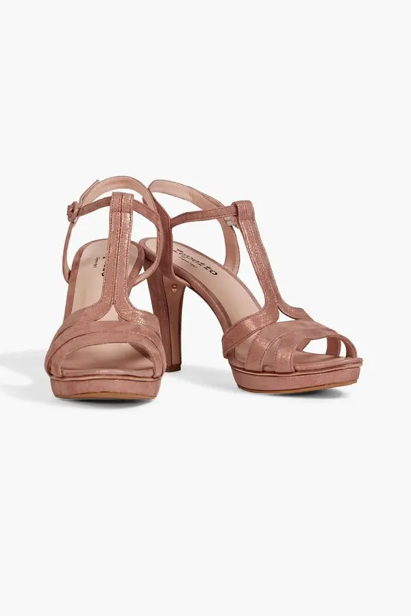 Repetto Bikini Metallic Suede Platform Sandals