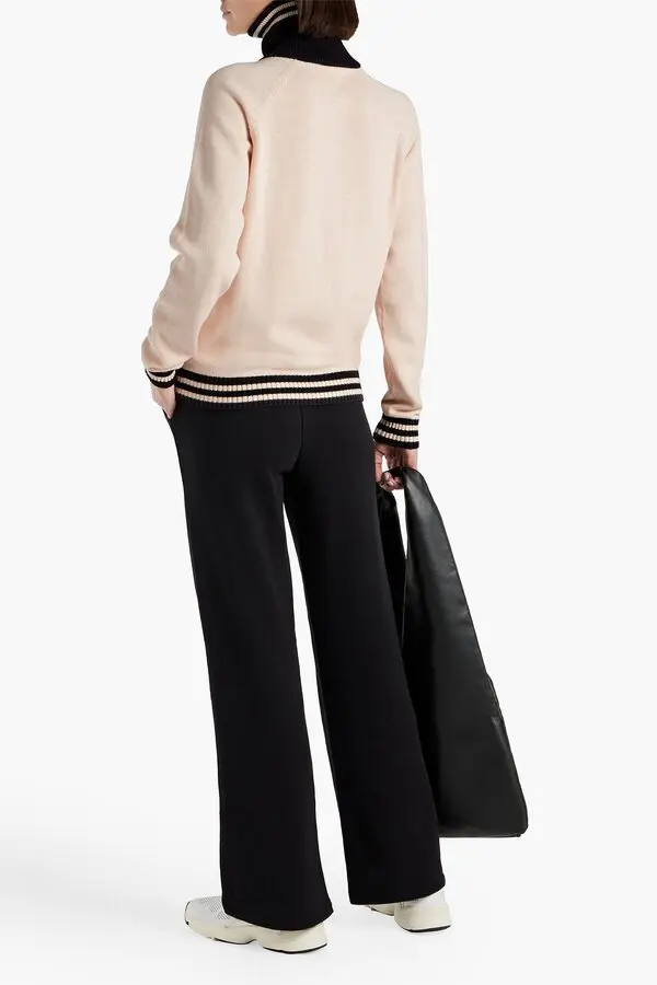 The Upside Paige Striped Half-zip Sweater