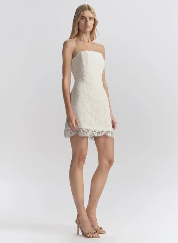 A.L.C. Eliana Strapless Lace Mini Dress