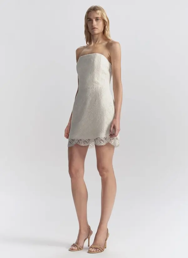 A.L.C. Eliana Strapless Lace Mini Dress