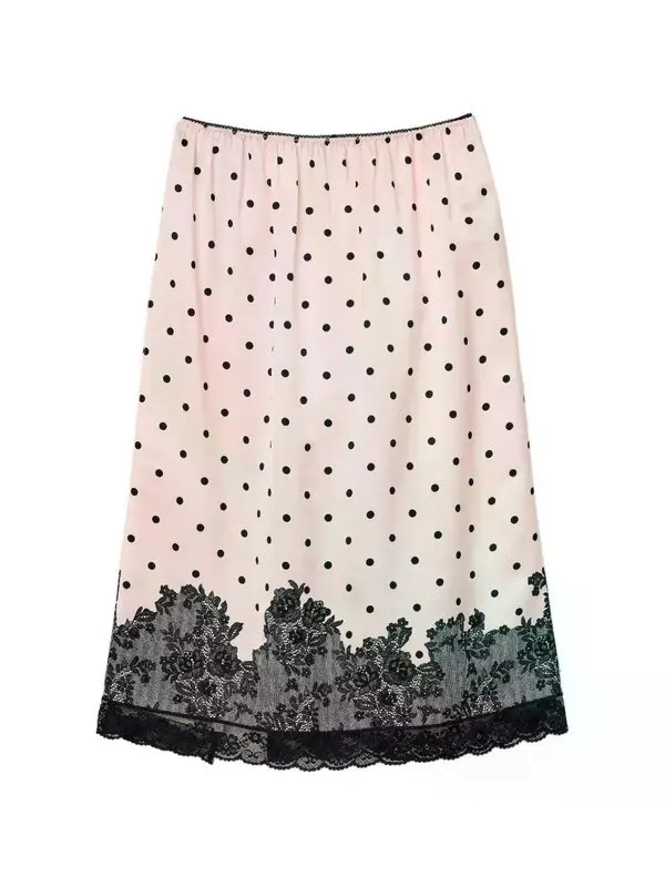 Marc Jacobs Trompe L'oeil Dots Midi Skirt - Pink