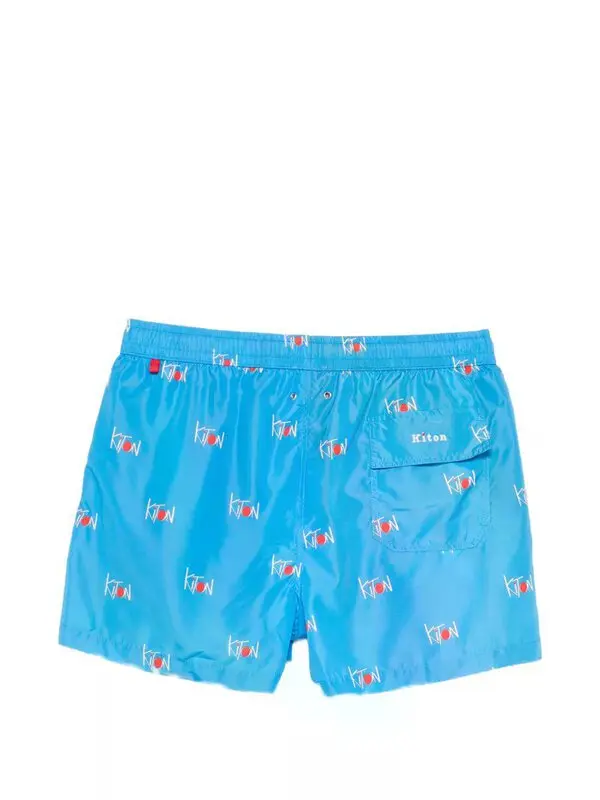 Kiton Logo-print Swim Shorts